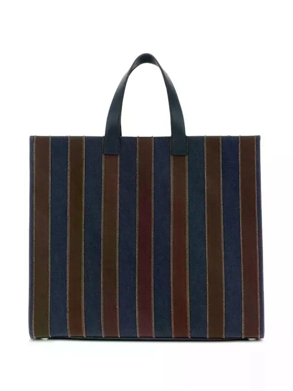 Fendi Pequin Logo-patch Shoulder Bag - Blue