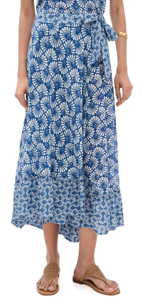 Xirena Janey Wrap Skirt - Cobalt Shell
