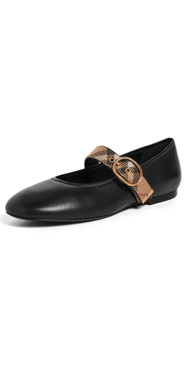 Burberry Robin Ballerina Flats - Black