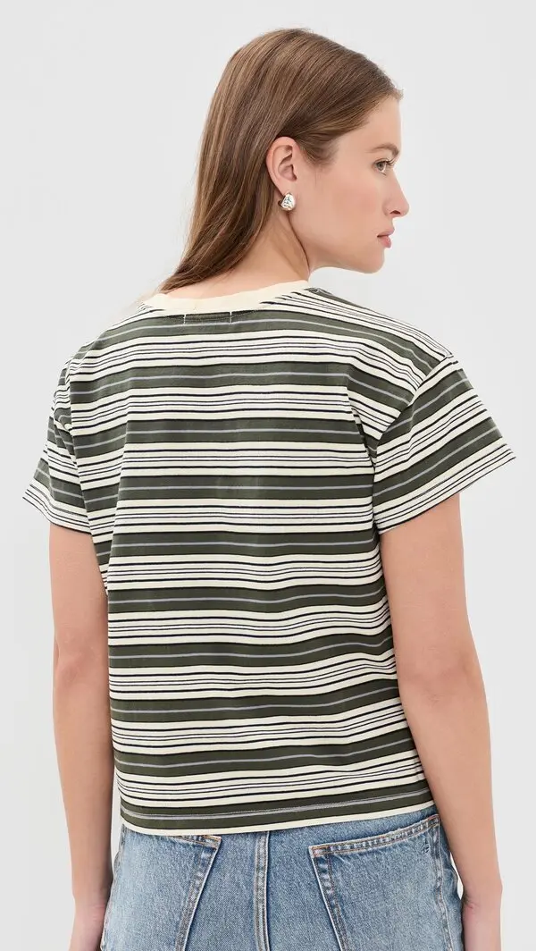 Rag & Bone Kelly Stripe Boxy Jersey Tee