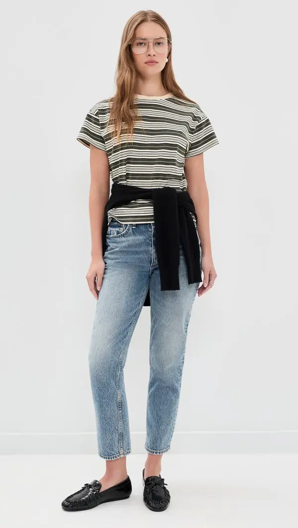 Rag & Bone Kelly Stripe Boxy Jersey Tee