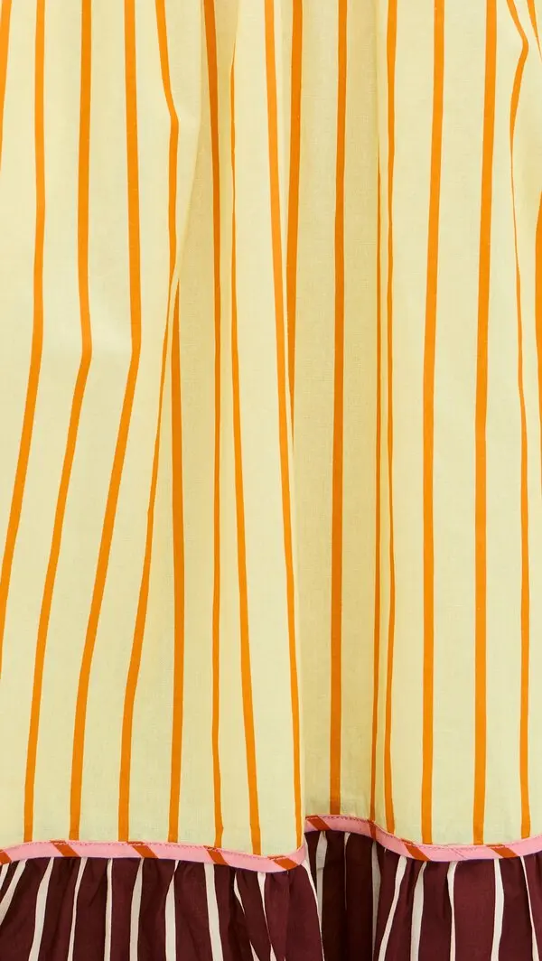 English Factory Colorblock Stripe Sleeveless Midi Dress