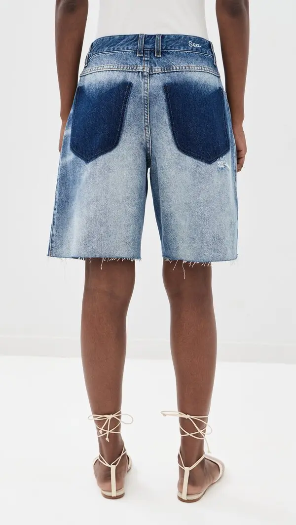 Sea Milene Denim Knee Shorts