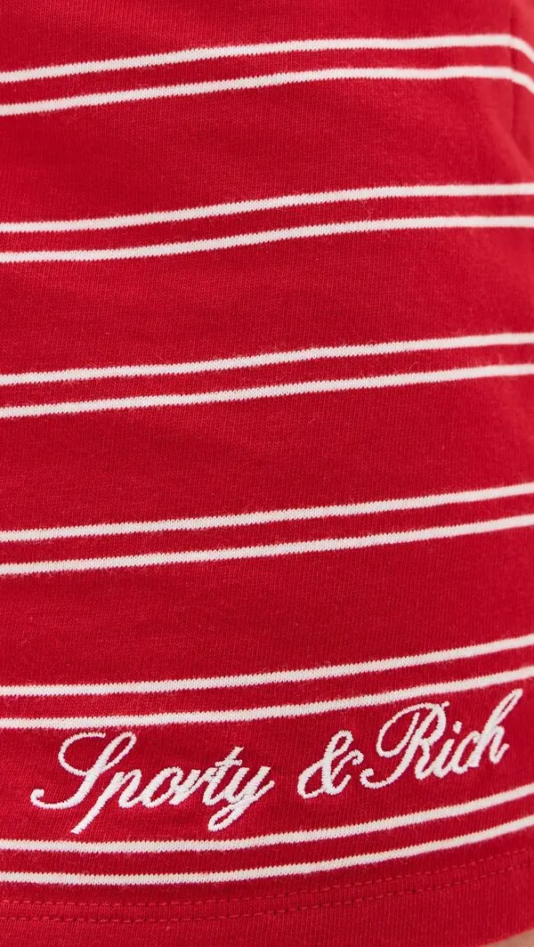 SPORTY & RICH Signature Logo Short Shorts