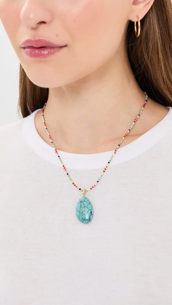 ADINA EDEN Beaded Drop Necklace