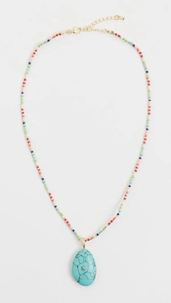 ADINA EDEN Beaded Drop Necklace
