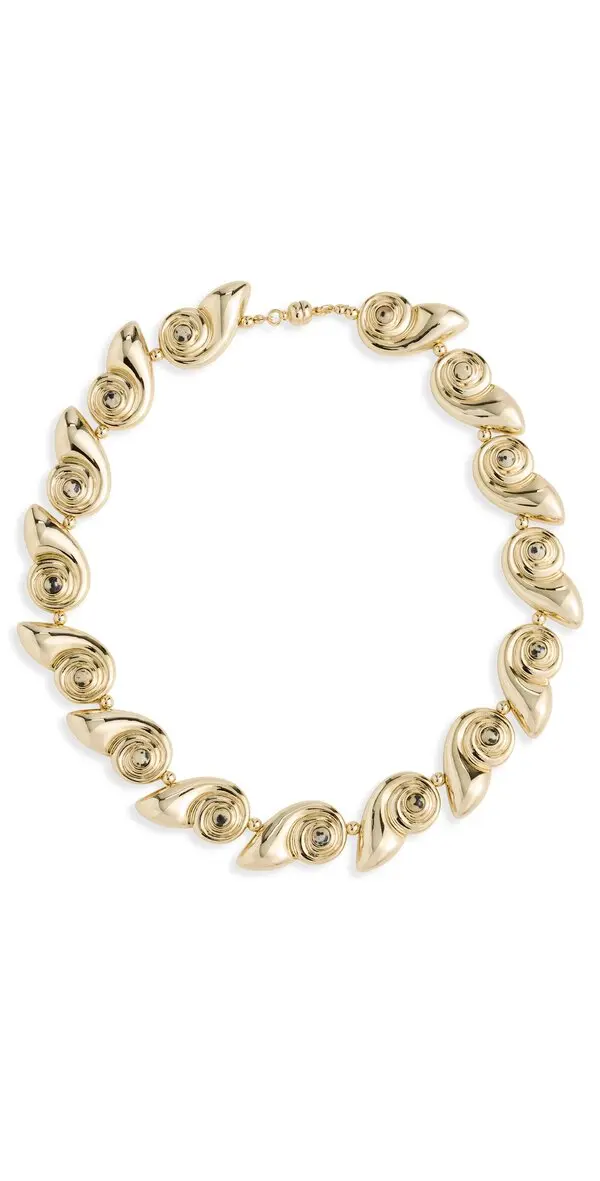 LUV AJ The Palma Shell Statement Necklace - Gold