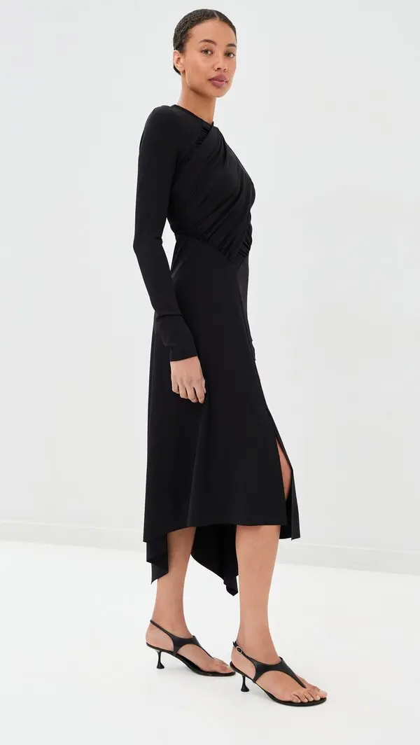 Victoria Beckham Long Sleeve Wrap Dress
