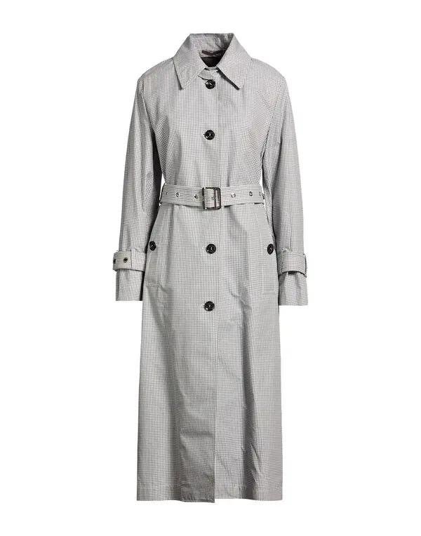 MOORER Checked Waterproof Trench Coat