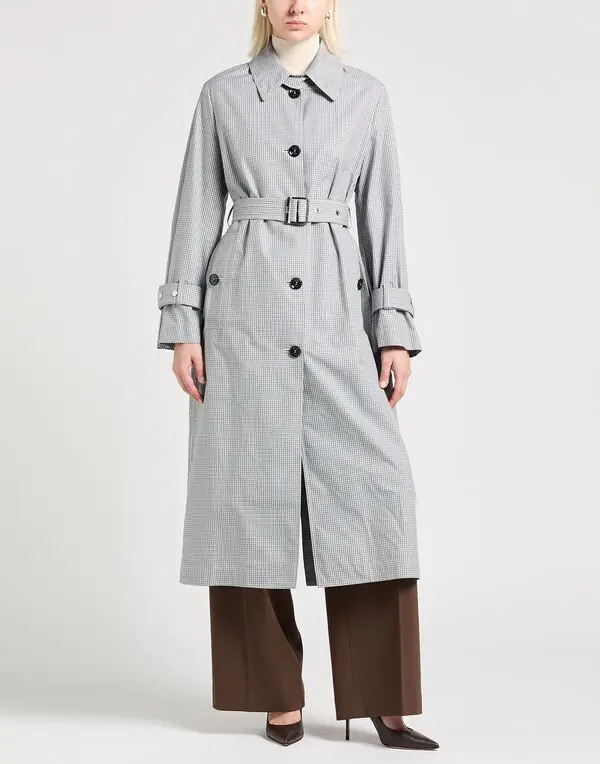 MOORER Checked Waterproof Trench Coat