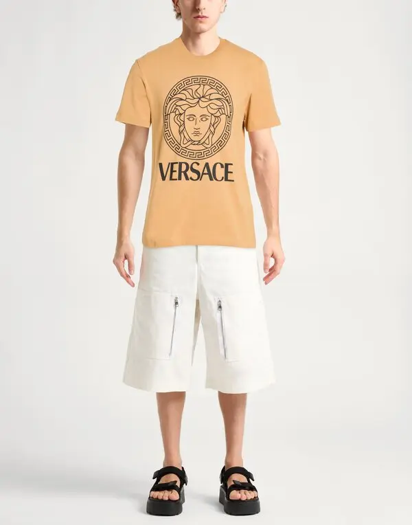 Versace T-shirt Camel Size Cotton - Beige