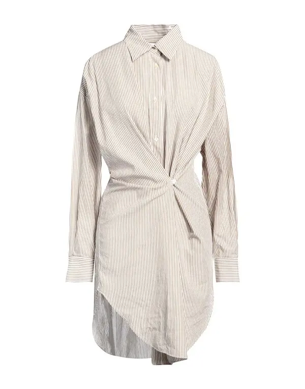 MARANT ETOILE Striped Cotton Shirt Dress