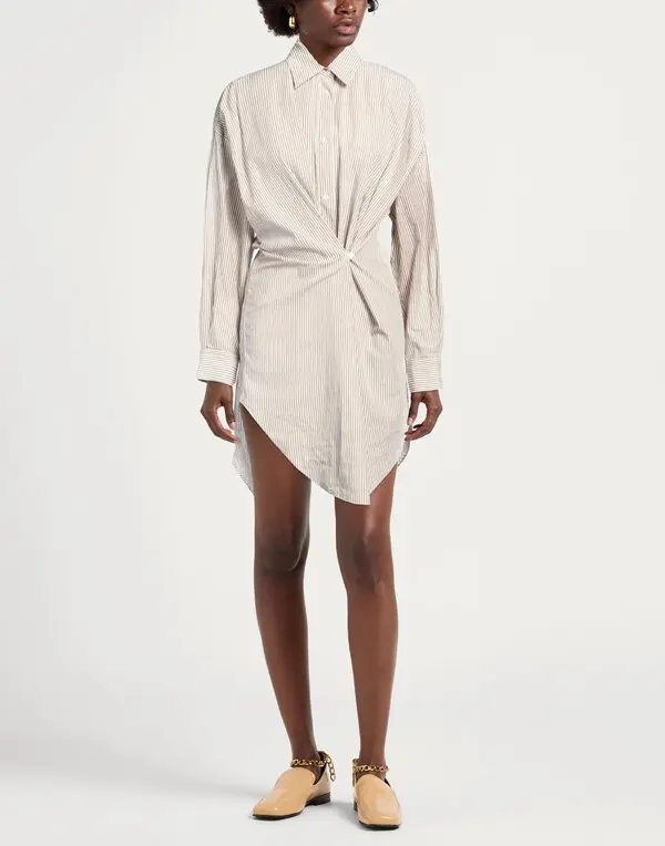 MARANT ETOILE Striped Cotton Shirt Dress