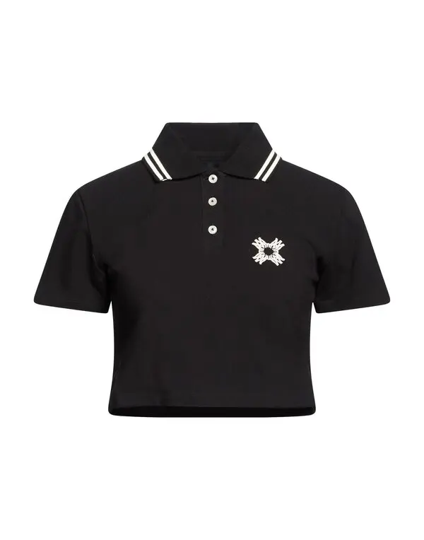 Amiri Cropped Piqué Polo Shirt