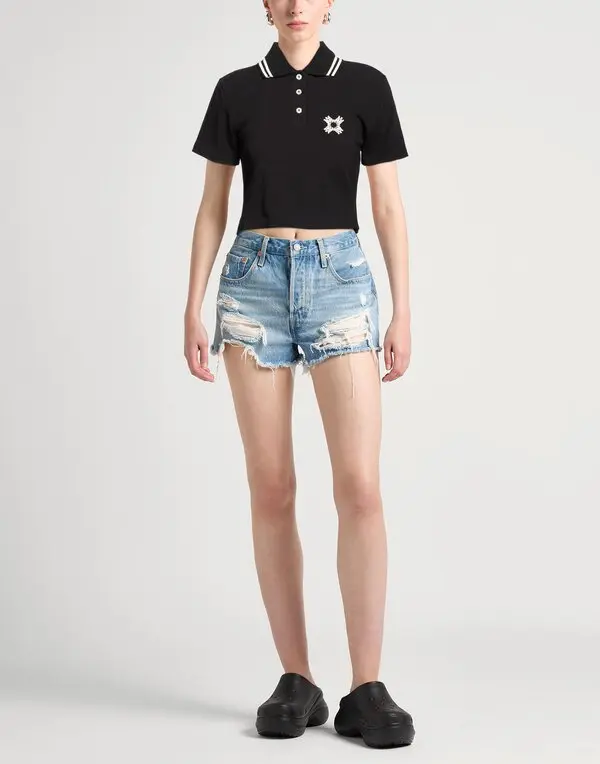 Amiri Cropped Piqué Polo Shirt