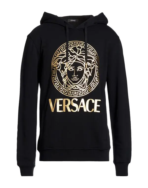 Versace Cotton Terry Hooded Sweatshirt With Medusa Logo