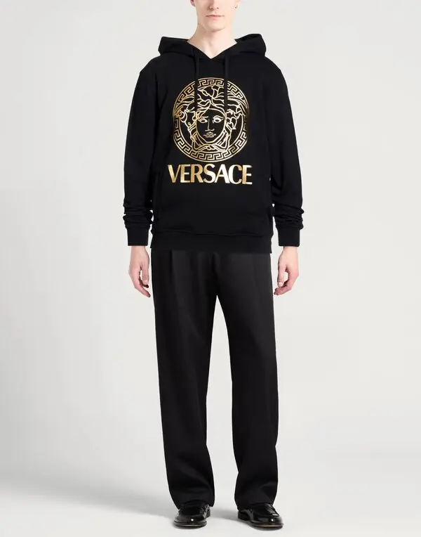 Versace Cotton Terry Hooded Sweatshirt With Medusa Logo