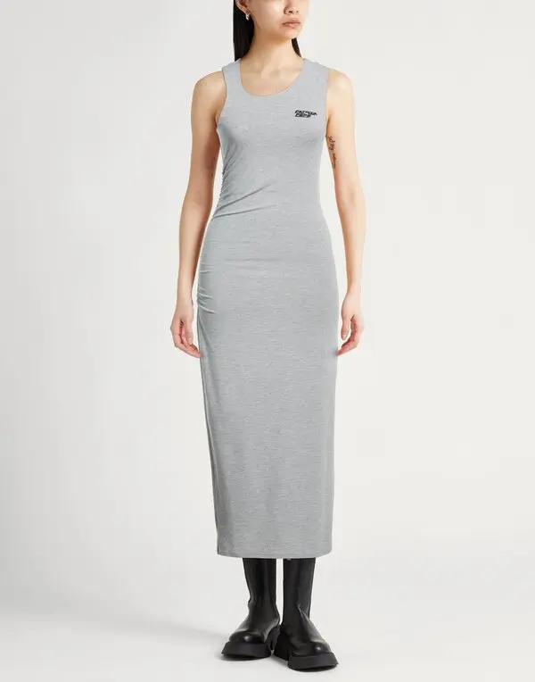 Patrizia Pepe Sleeveless Midi Dress In Light Polyester Blend