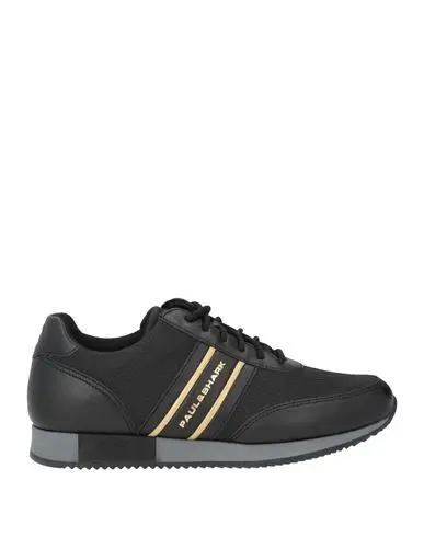 Paul & Shark Sneakers Size Leather, Textile Fibers - Black