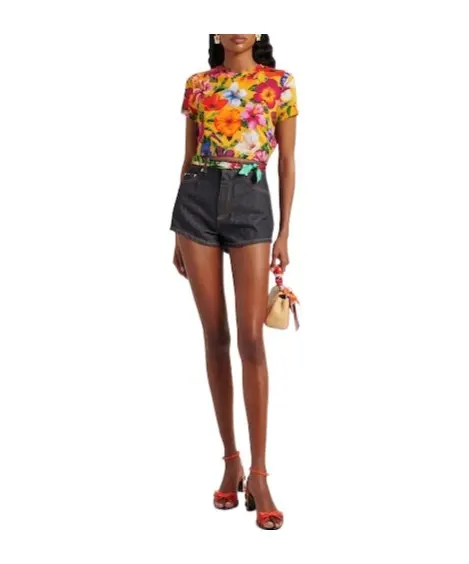 Dolce & Gabbana Floral Cotton Crop Top