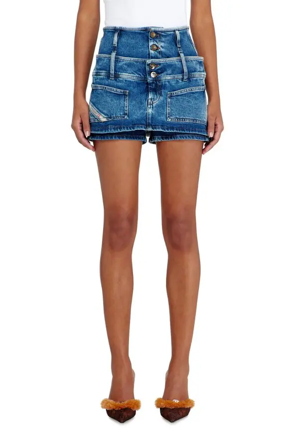 DIESEL® Double-waistband Denim Skort
