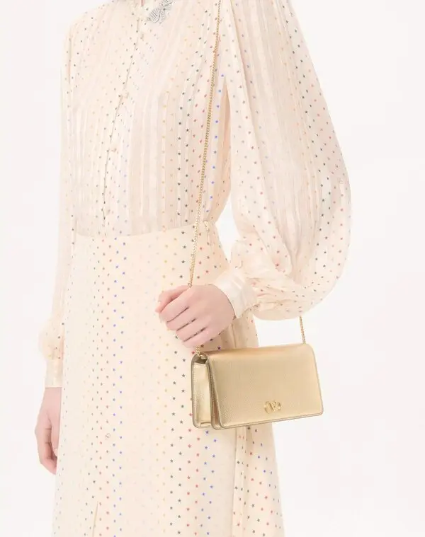 Valentino Garavani Vlogo Signature Mini Shoulder Bag - Nude