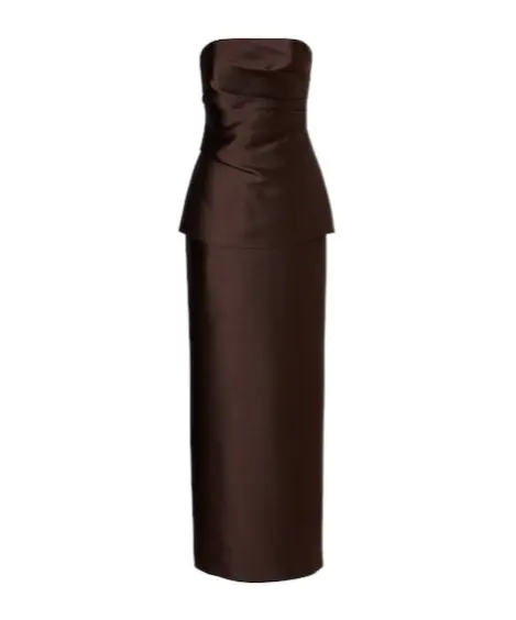 Solace Lucille Satin Gown - Black
