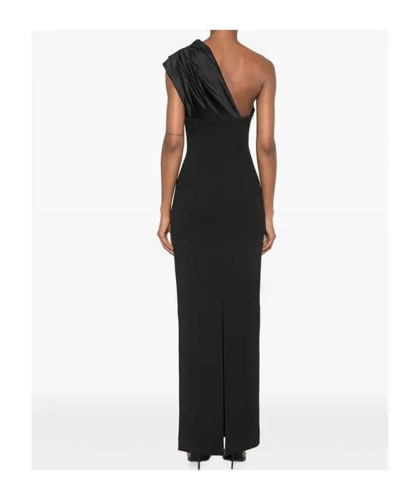 Solace One-shoulder Draped Maxi Dress
