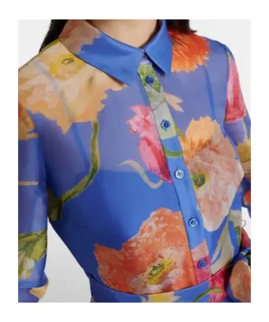 Carolina Herrera Floral Silk Organza Gown