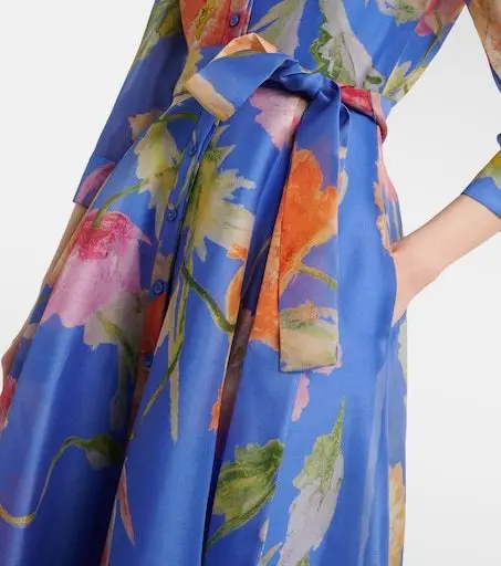 Carolina Herrera Floral Silk Organza Gown