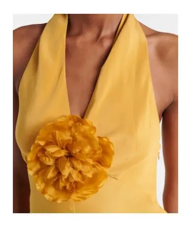 RODARTE Floral Appliqué Halterneck Gown