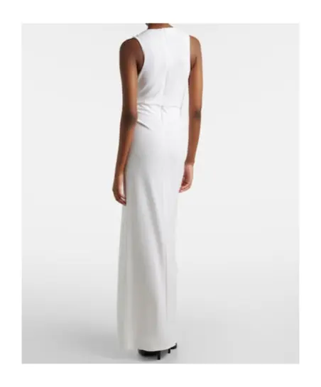 Sportmax Saletta Crêpe Jersey Maxi Dress With Cutout Detail