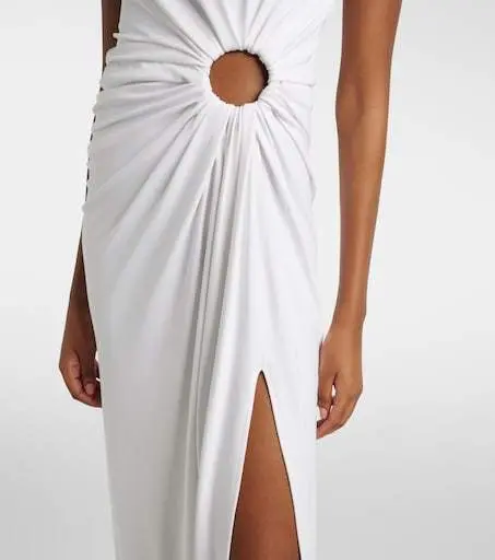 Sportmax Saletta Crêpe Jersey Maxi Dress With Cutout Detail