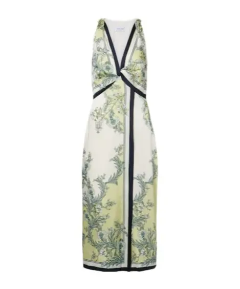 Veronica Beard Kaliza Floral Twill Midi Dress - Multicolor