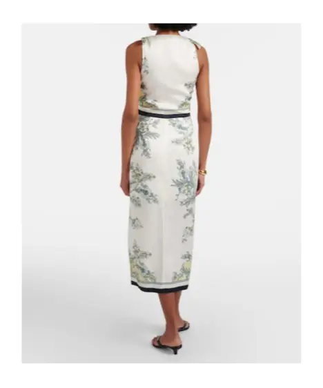 Veronica Beard Kaliza Floral Twill Midi Dress - Multicolor