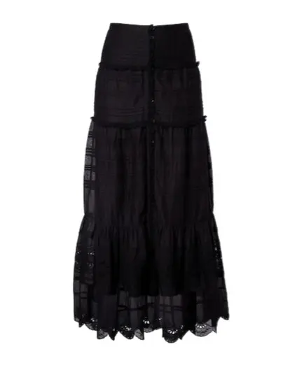 Isabel Marant Étoile Paoline Lace-trimmed Maxi Skirt - Black