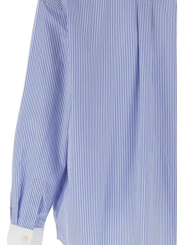 SPORTY  RICH Sporty & Rich Striped Button-down Shirt