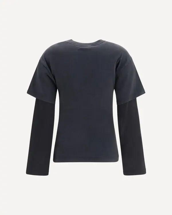 COURREGES Courrèges Layered Long-sleeve T-shirt - Black