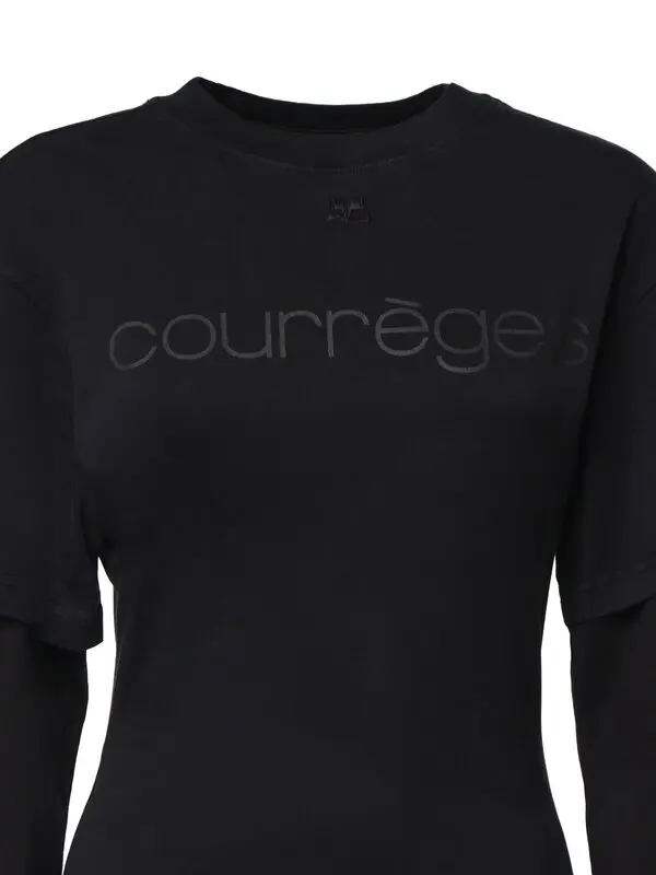 COURREGES Courrèges Layered Long-sleeve T-shirt - Black