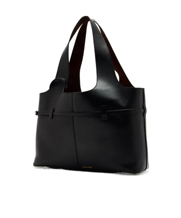 Manu Atelier Buckled Leather Shoulder Bag