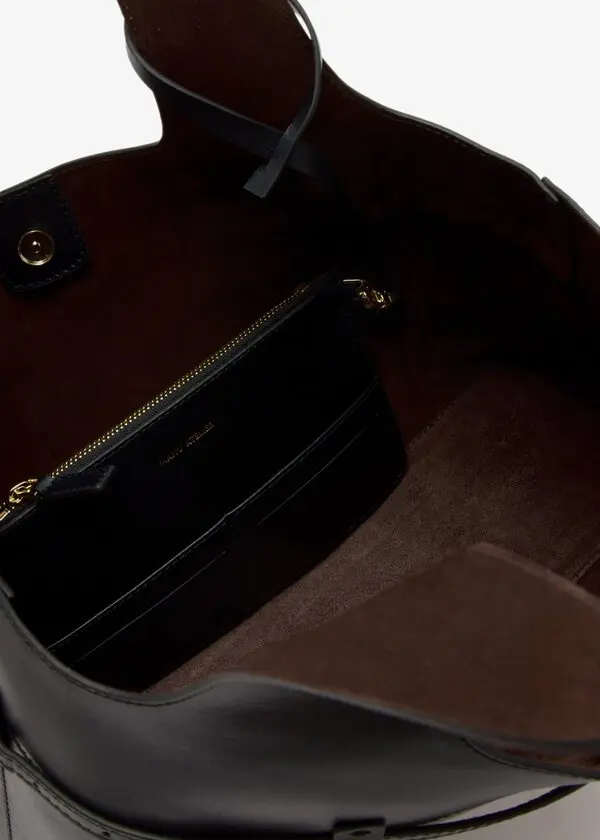Manu Atelier Buckled Leather Shoulder Bag