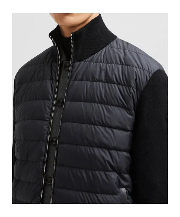 Moncler High Neck Paneled Cardigan