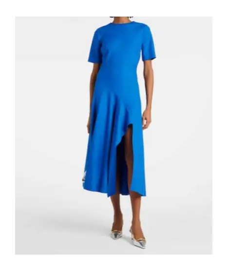 Oscar De La Renta Draped Wool-blend Midi Dress
