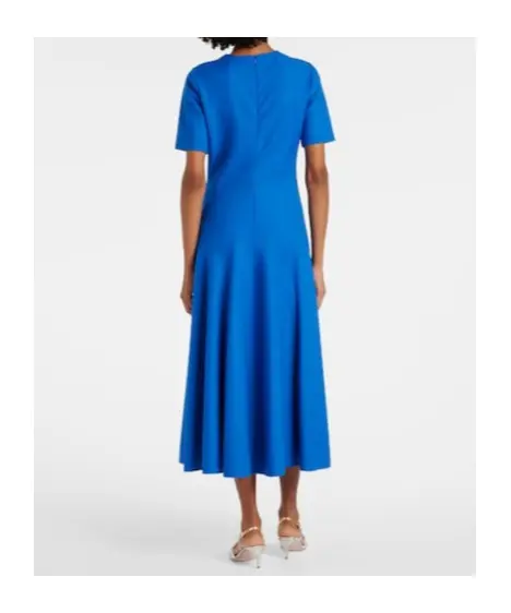 Oscar De La Renta Draped Wool-blend Midi Dress