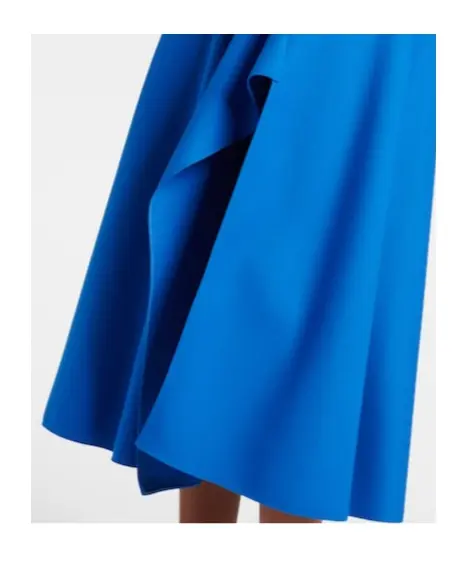 Oscar De La Renta Draped Wool-blend Midi Dress