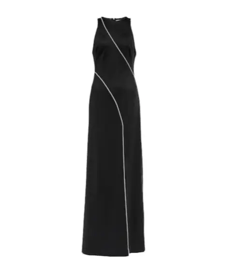 Galvan Crystal Embellished Jersey Gown - Black