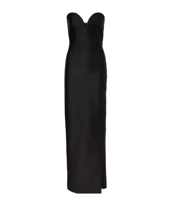 Roland Mouret Strapless Taffeta Gown - Black
