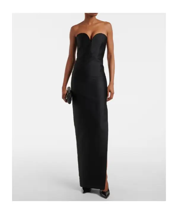 Roland Mouret Strapless Taffeta Gown