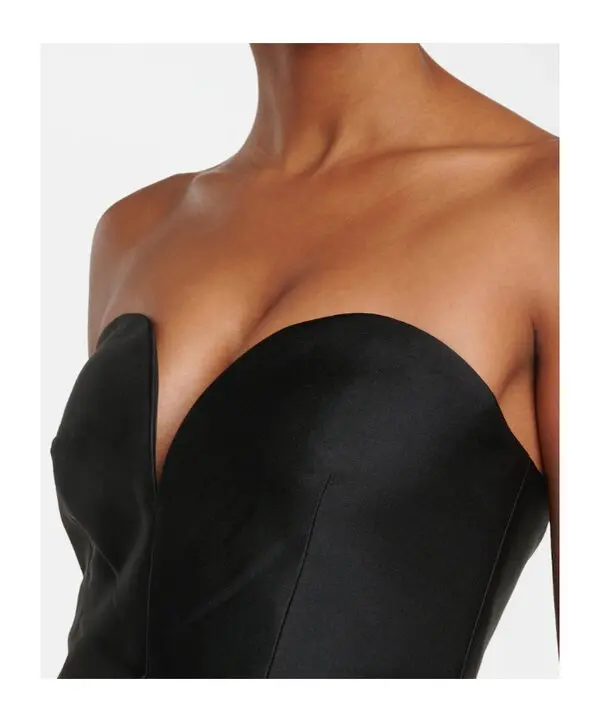 Roland Mouret Strapless Taffeta Gown