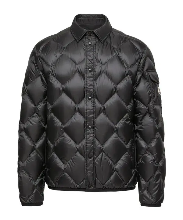 Moncler Collared Button-up Quilted Shirt Jacket